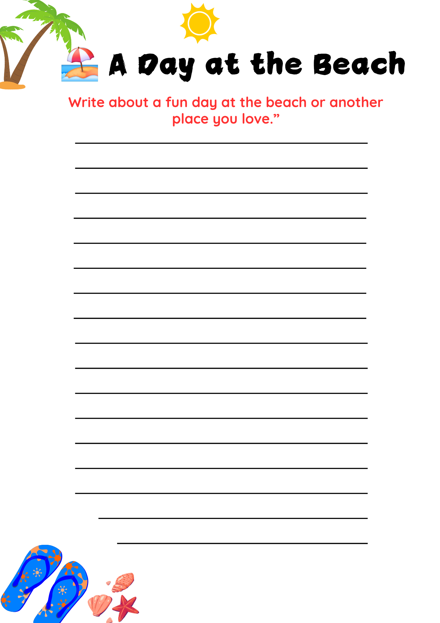 Free Printable Writing Worksheets for Kids