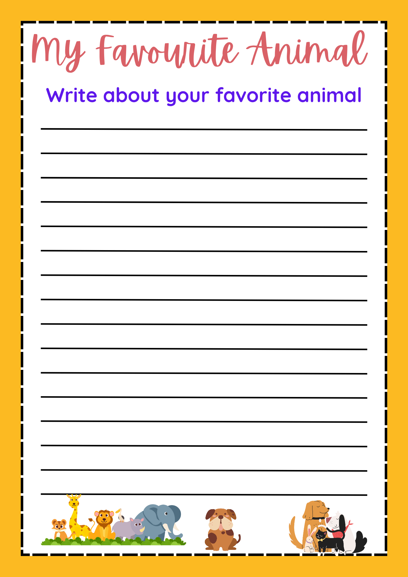 Free Printable Writing Worksheets for Kids